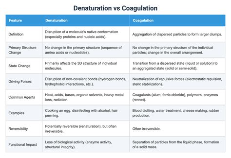 Denaturation Vs Coagulation