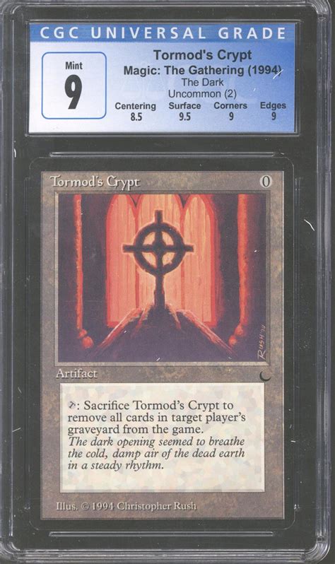 Magic The Gathering The Dark Tormods Crypt Cgc 9 Near Mint Nm Da