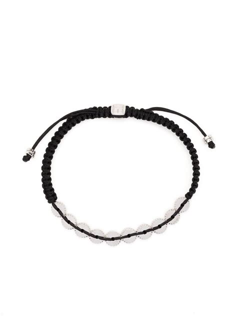 Buy Tateossian Mini Ten Gear Macramé Braceet Black At 30 Off Editorialist