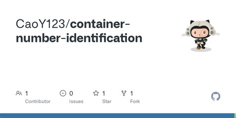 Github Caoy123container Number Identification