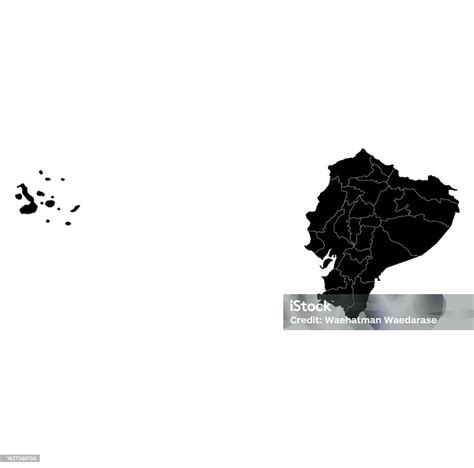 白い背景にエクアドルの地図ベクター画像黒いシルエット白黒の輪郭を含む詳細 お祝いのベクターアート素材や画像を多数ご用意 お祝い