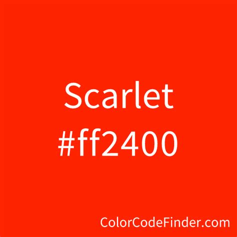 Scarlet Color Code Is Ff2400