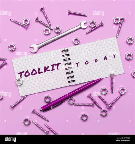 Handwriting Text Toolkit Business Idea Set Of Tools Kept In A Bag Or Box And Used For A