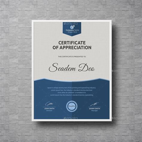 Certificate Certificate Certificate Templates Free Portfolio Template