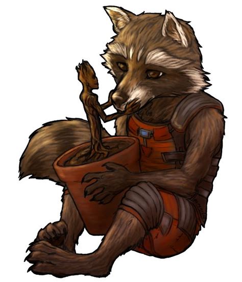Groot And Rocket By Night Of Void On DeviantArt Rocket Raccoon Guardians Of The Galaxy Marvel