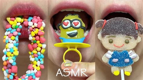 Asmr Minions Candy Marshmallow Jelly Eating Sounds Youtube