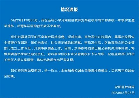 小学生校内被碾压致死！官方通报澎湃号·媒体澎湃新闻 The Paper