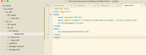 Indexhtml в папке Dist пустой при сборке готового Gulp проекта