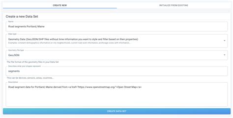 Step 1 Create The Roads Data Set