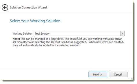 Solution Level Actions