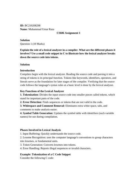 Cs606 1 Pdf Computer Science Grammar