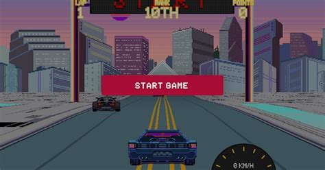 Superm 8 Bit Racing Game Can You Get The Highest Score