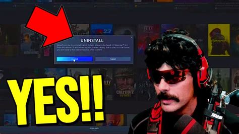 Dr Disrespect Uninstalls MW2 to Support Nickmercs - YouTube
