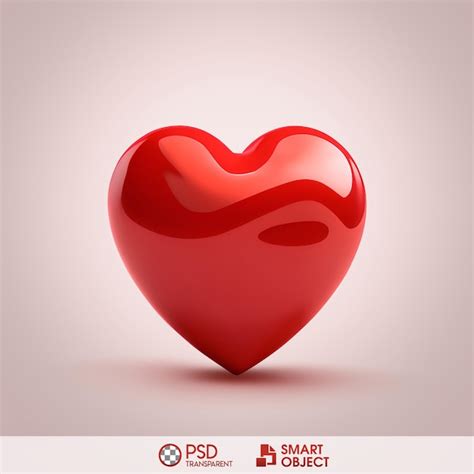 Un Corazón Rojo Con Un Corazón Rojo En él Archivo Psd Premium