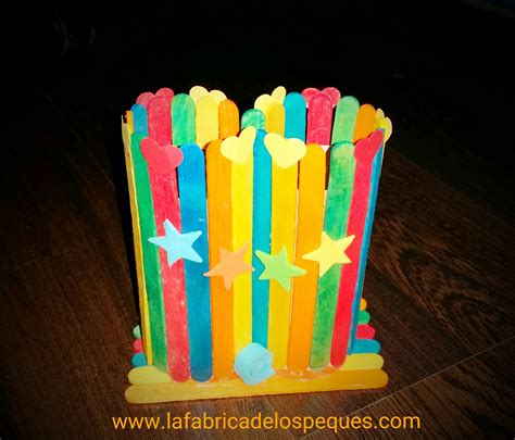 Actividades Con Palitos De Paleta Para Niños Bote De Lapices Doble
