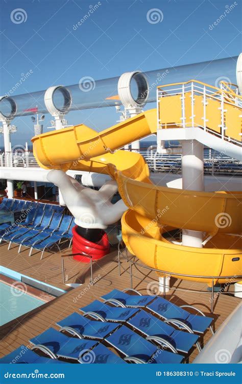 Mickey Swimming Pool Disney Cruise Ship Fantasy Under Caribbean Sky