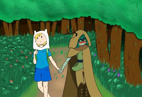 Finn And Huntress Wizard Handholding By White Bats On Deviantart