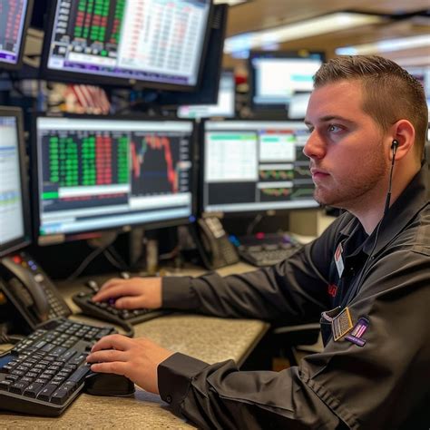 Premium Photo Man Working At Desk With Multiple Computer Monitors