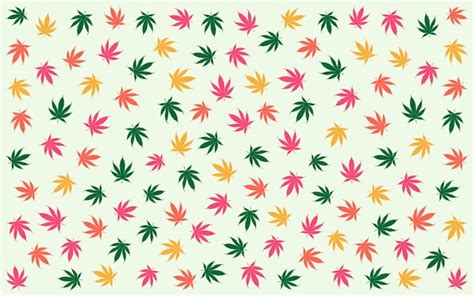 Premium Vector Weed Or Cannabis Leaf Seamless Pattern Vector Illustration