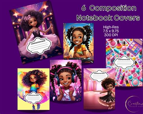 Printable Composition Notebook Covers Girls Composition Notebook Covers Back To School
