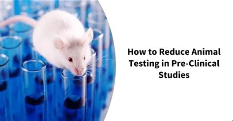 How To Reduce Animal Testing In Pre Clinical Studies