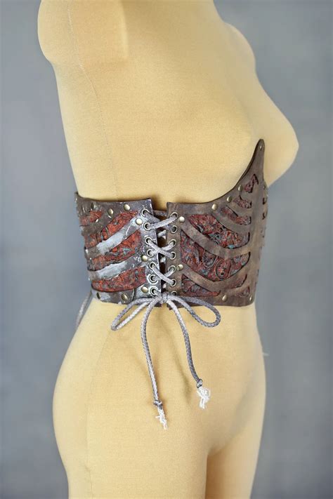 Ribcage Corset Leather Underbust Corset Postapoc Underbust Etsy In