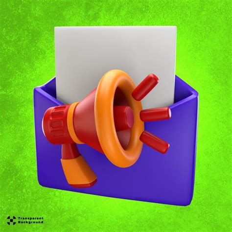 Premium PSD Mail Marketing D Icon
