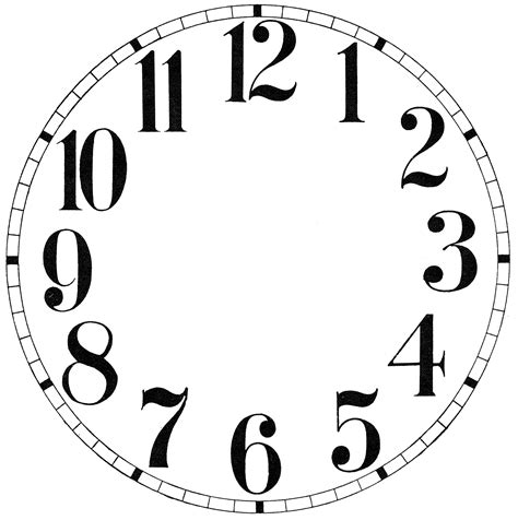 Square Clock Face Template