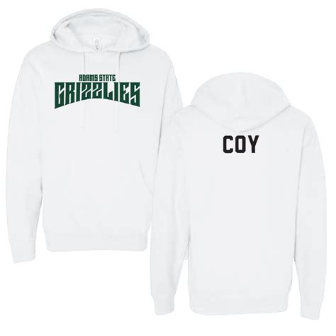 Greg Coy Adams State University Wrestling White Classic Hoodie