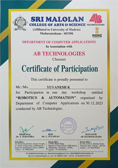 Yuvanesh K On Linkedin Iot Workshop Certification Technology