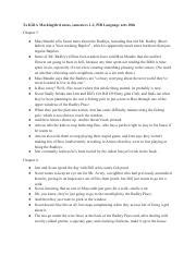 TKAM Notes Pdf To Kill A Mockingbird Notes Semesters PIB Language Arts Th Chapter