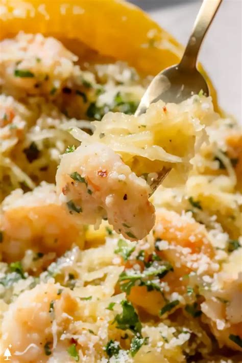 Shrimp Scampi Spaghetti Squash Little Pine Kitchen
