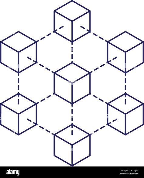 Blockchain Icon Logo Concept On White Background Cryptocurrency Data Sign Design Vector