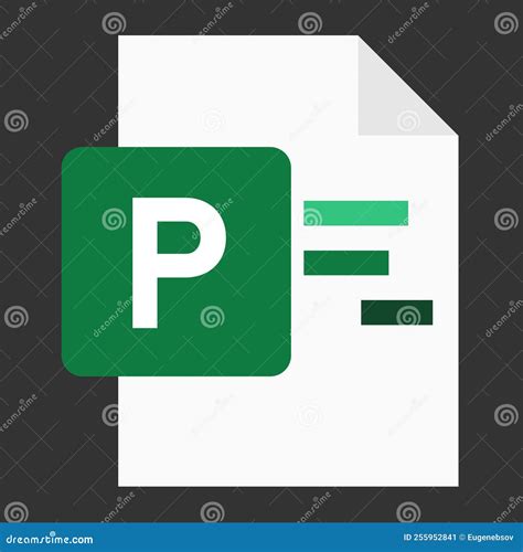 Modern Flat Design Of Logo Mpp Project Document File Icon Stock Vector