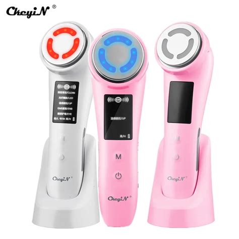 Ckeyin 5 In 1 Ems Led 광자 얼굴 마사지 스킨 케어 페이셜 리프팅 초음파 핫 압축 회춘 뷰티 티몬