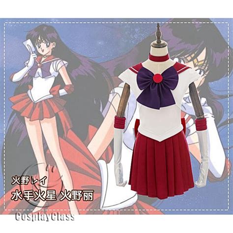 Sailor Moon Sailor Mars Hino Rei Raye Hino Cosplay Costume CosplayClass