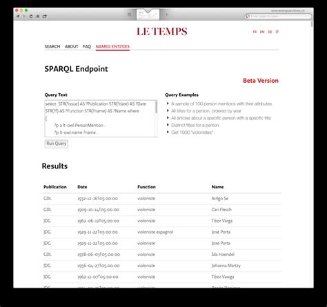 Sparql Endpoint Presenting The Results Of A Sample Query Download