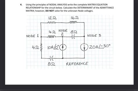 Solved Using The Principles Of NODAL ANALYSIS Write The Chegg