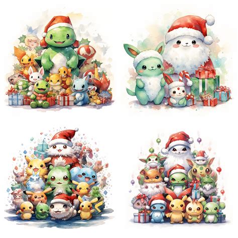 Pokemon Clipart Png 20 Pokemon Christmas Images Bundle Pokemon