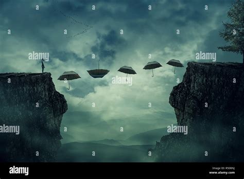 Umbrella Path Way Stock Photo Alamy