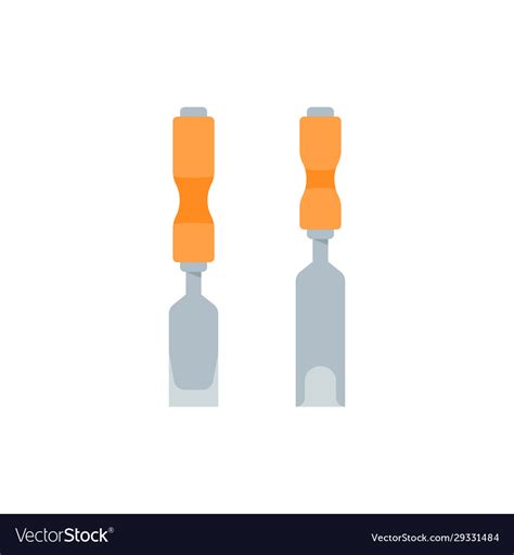 Flat A Chisel Royalty Free Vector Image VectorStock