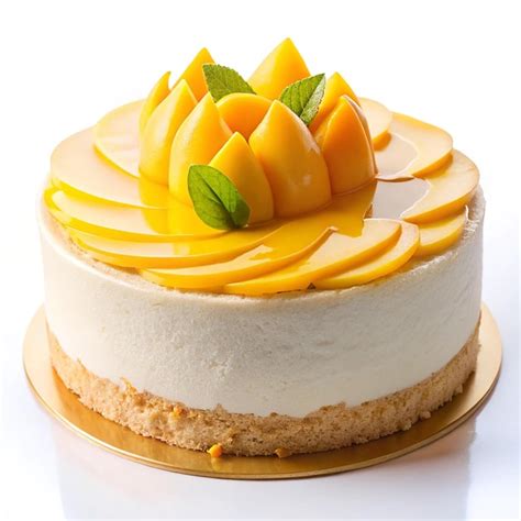 Mango Passion Fruit Cake Premium Ai Generated Image