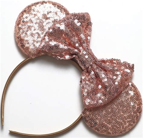 Clt Rose Gold Mickey Orejas Sparkly Mickey Orejas Oro Rosa Minnie