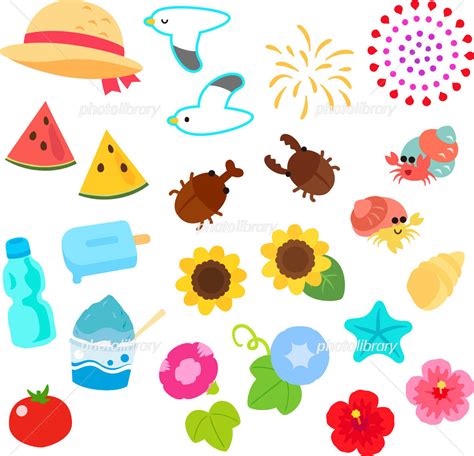 夏休みの子どもたち イラストセット イラスト素材 5125675 フォトライブラリー Photolibrary