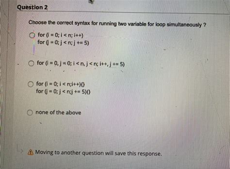 solved question 2 choose the correct syntax for running two