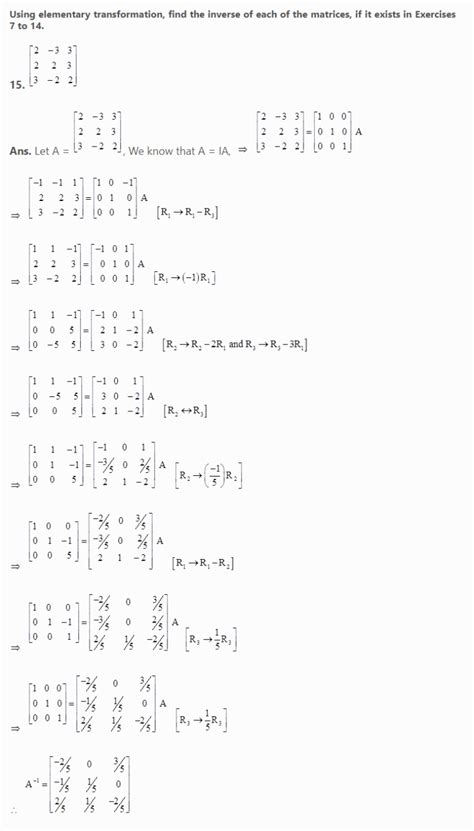 Ncert Solutions For Class 12 Maths Chapter 3 Matrices