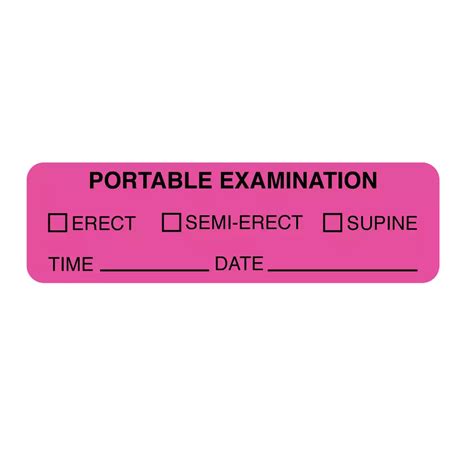 Portable Exam Labels Portable Examination Nevs Ink Inc