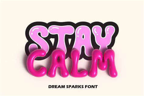 活泼的英文气泡字体 Dream Sparks 艺字网