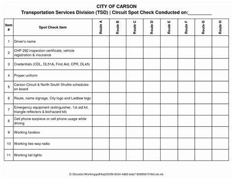 First Article Inspection Report Template Excel