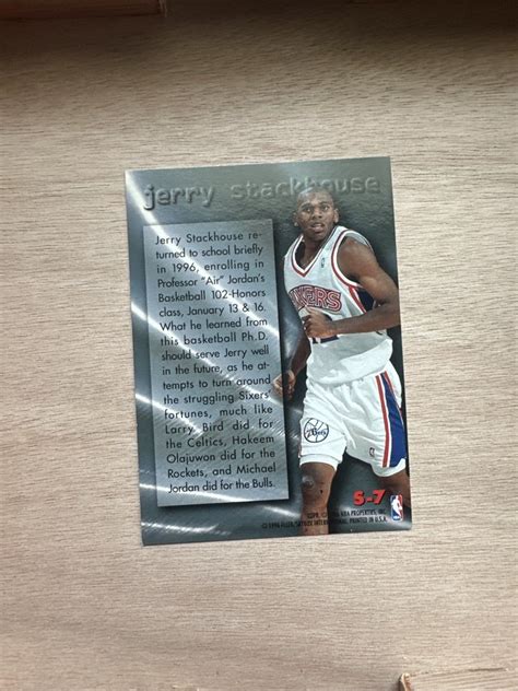 1995 96 Metal S 7 Jerry Stackhouse Stackhouses Scrapbook Rc Wmichael